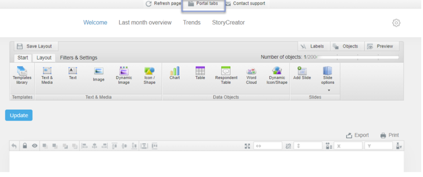 Portal Tabs – Forsta Visualizations