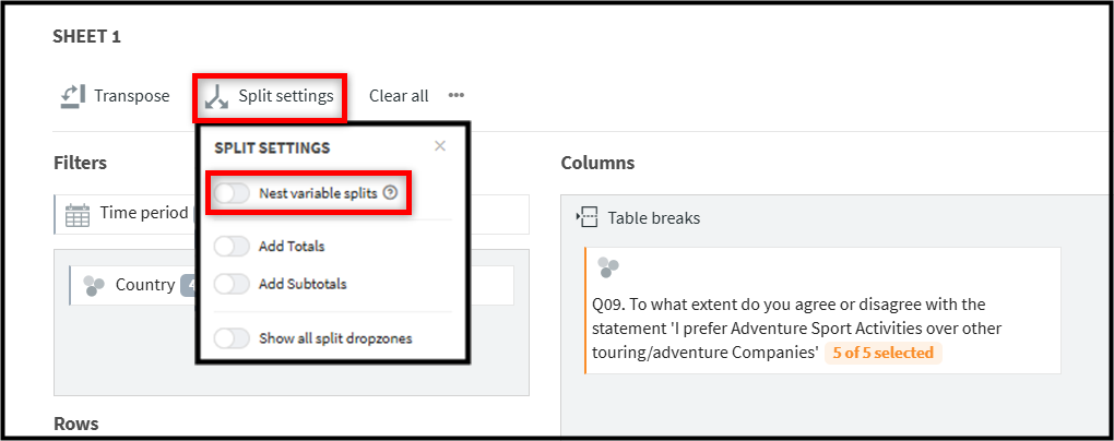 Adding a Cross Table Tool – Forsta Visualizations
